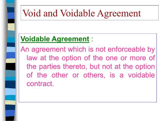 Voidable Contract